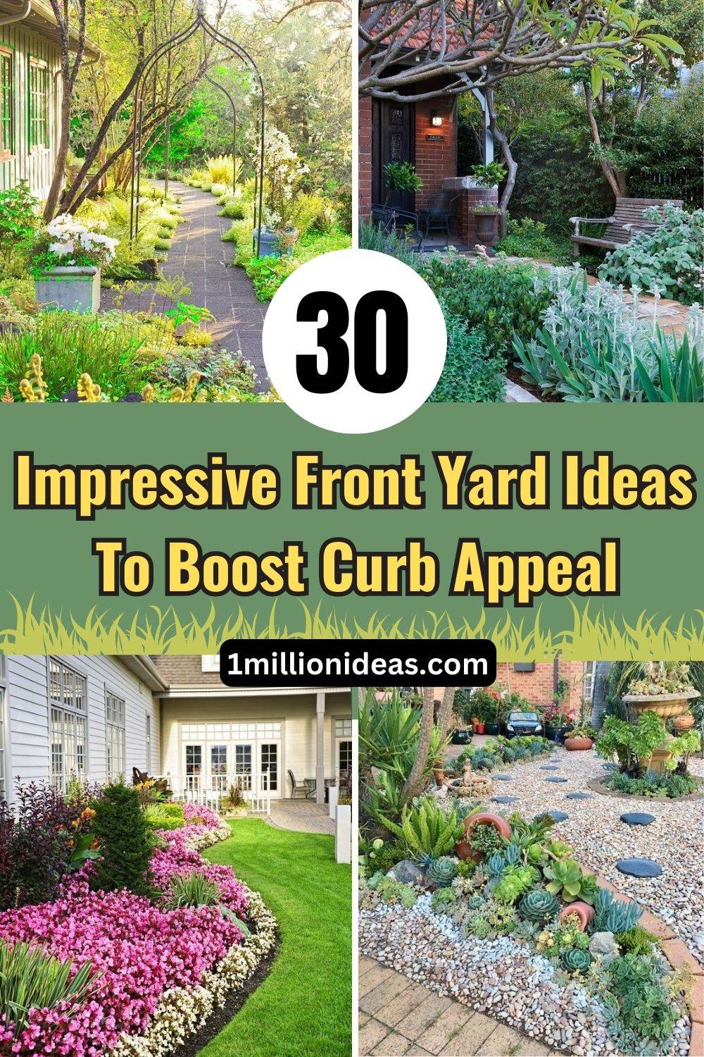 30 Impressive Front Yard Ideas To Boost Curb Appeal – Make your best life